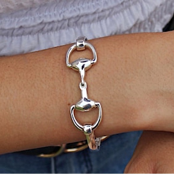 Stampd | Jewelry | Sterling Silver Snaffle Horsebit Bangle Bracelet ...